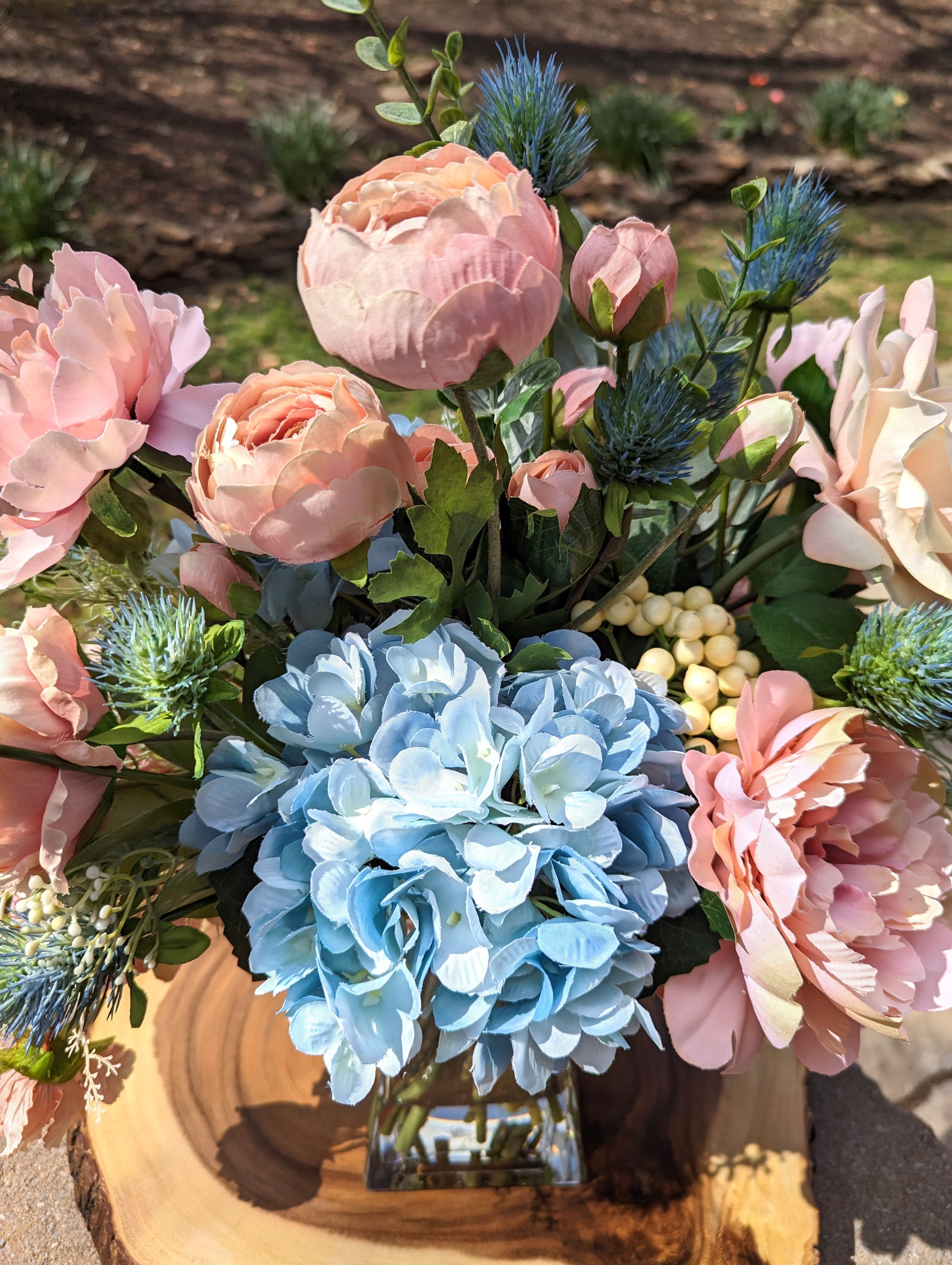 Pink Hydrangea Peony Bouquet